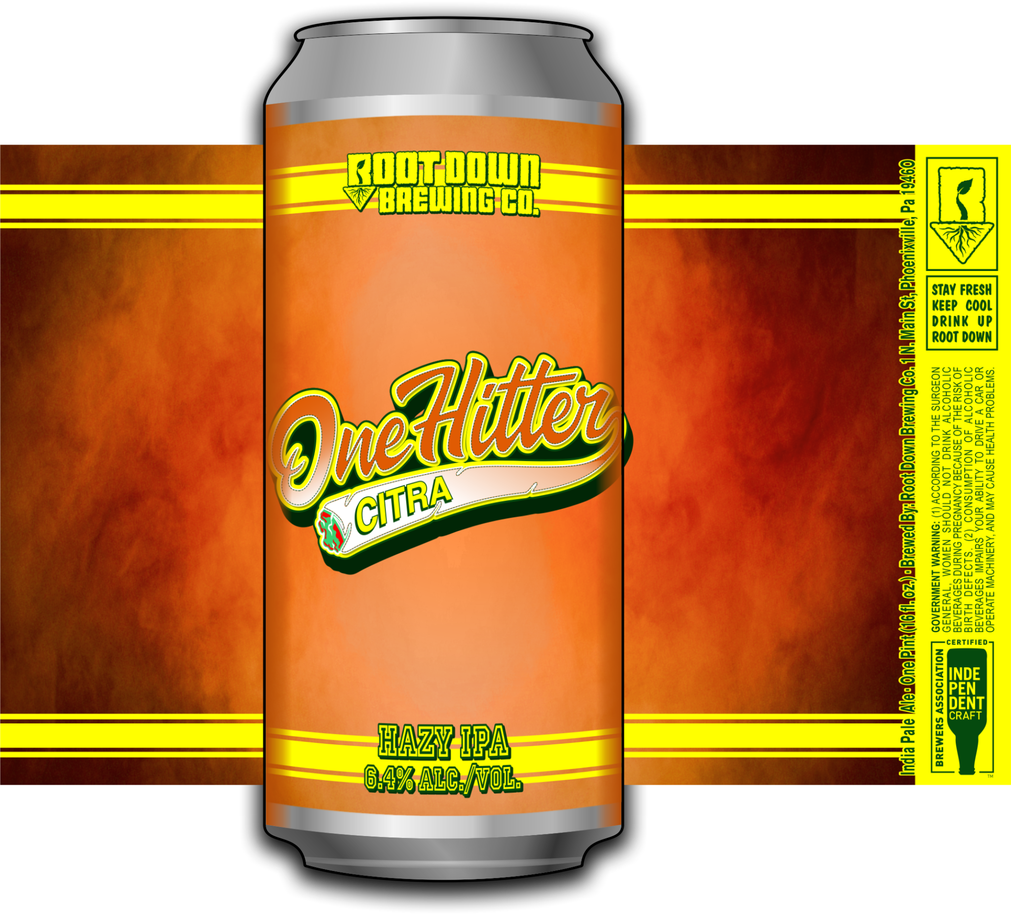 Cans- One Hitter Citra - Root Down Brewing